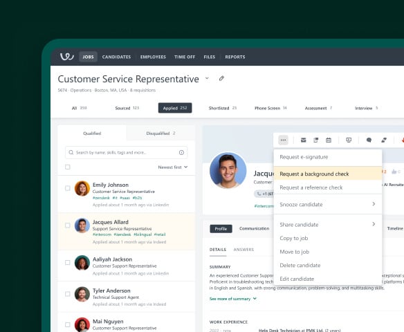 Background check integration | Workable developer partners